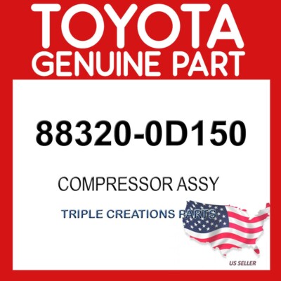 Toyota Genuine 883200D150 Compressor Assy 88320-0D150 OEM | eBay