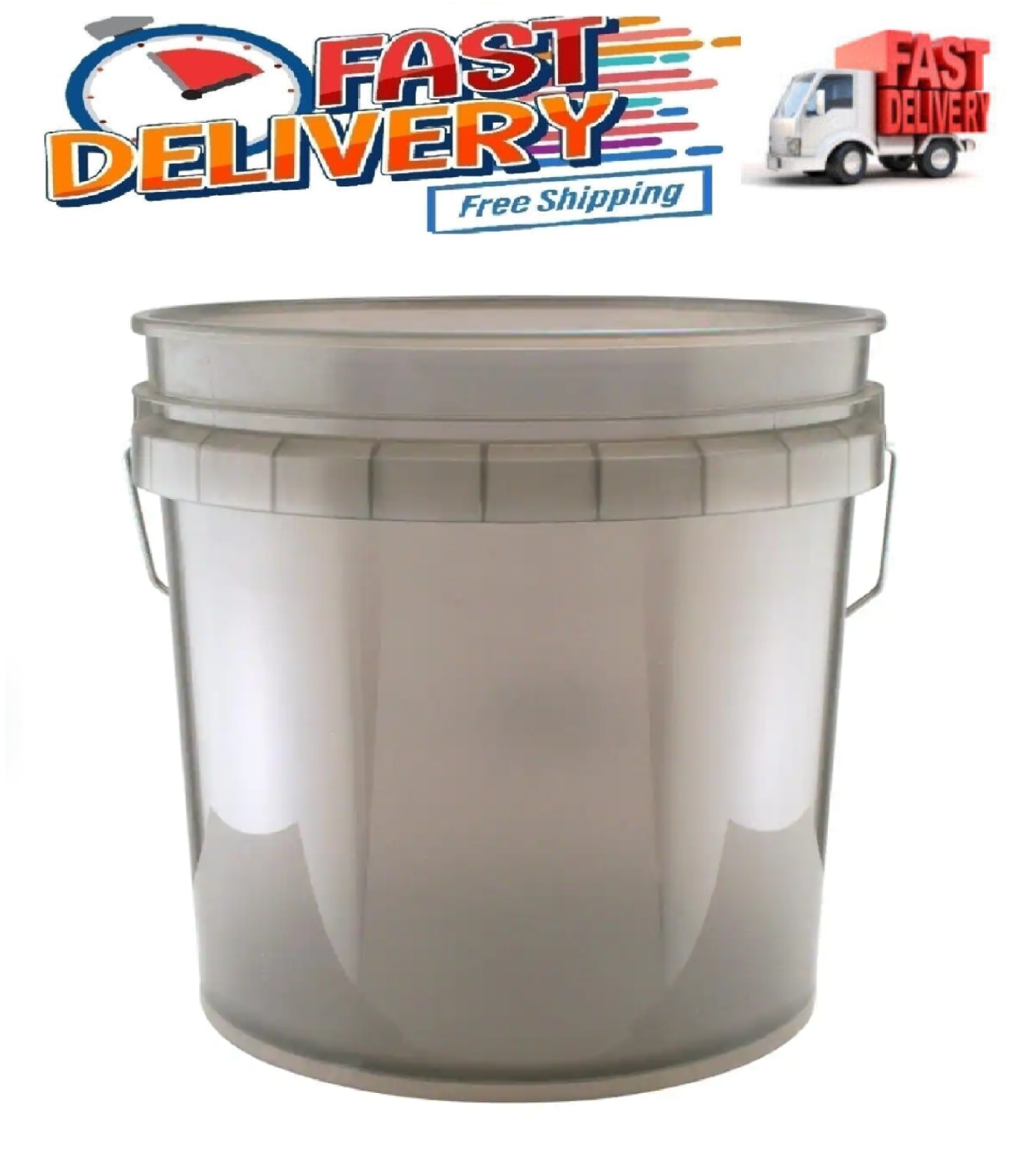 3.5 Gallon Translucent Gray Paint Bucket | eBay