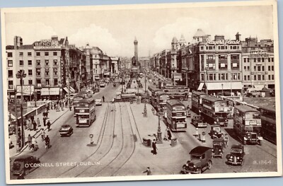postcard Ireland - O'Connell Street, Dublin -- Valentines R.1864 | eBay UK