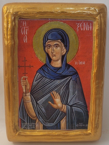 Saint Xenia Xeni of Rome Catholic & Greek Eastern Orthodox Wood Icon | eBay