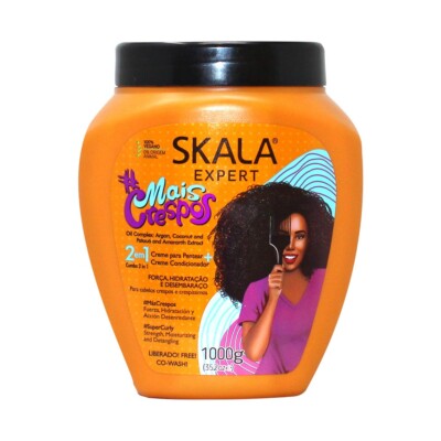 Skala Expert Mais Crespos 2 em 1 Hair Cream Yellow 35.2oz w/Free Nail ...