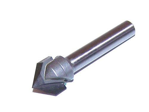 90 DEG V BOTTOM BIT 1/2" DIA (.500") CARBIDE TIPPED 1/4" SHANK ONSRUD ...