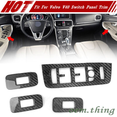 Carbon Fit For Volvo V40 Hatchback Interior Window Switch Panel Trim 12 ...