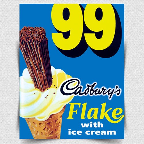 99 Flake Ice Cream Cadbury Metal Sign Advert Retro Retro Plaque Cafe ...