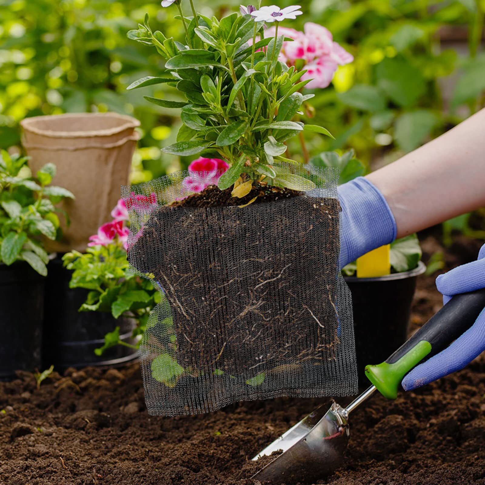 6 Pack 5 Gallon Root Guard Gopher Proof Wire Basket Mole and Vole Mesh ...