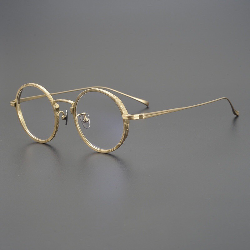 Round Titanium Frames Light Metal Glasses Eyeglasses Retro Vintage ...