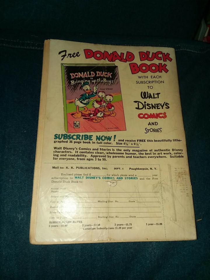 Walt Disney's Comics and Stories #139 dell 1952 golden age donald duck ...