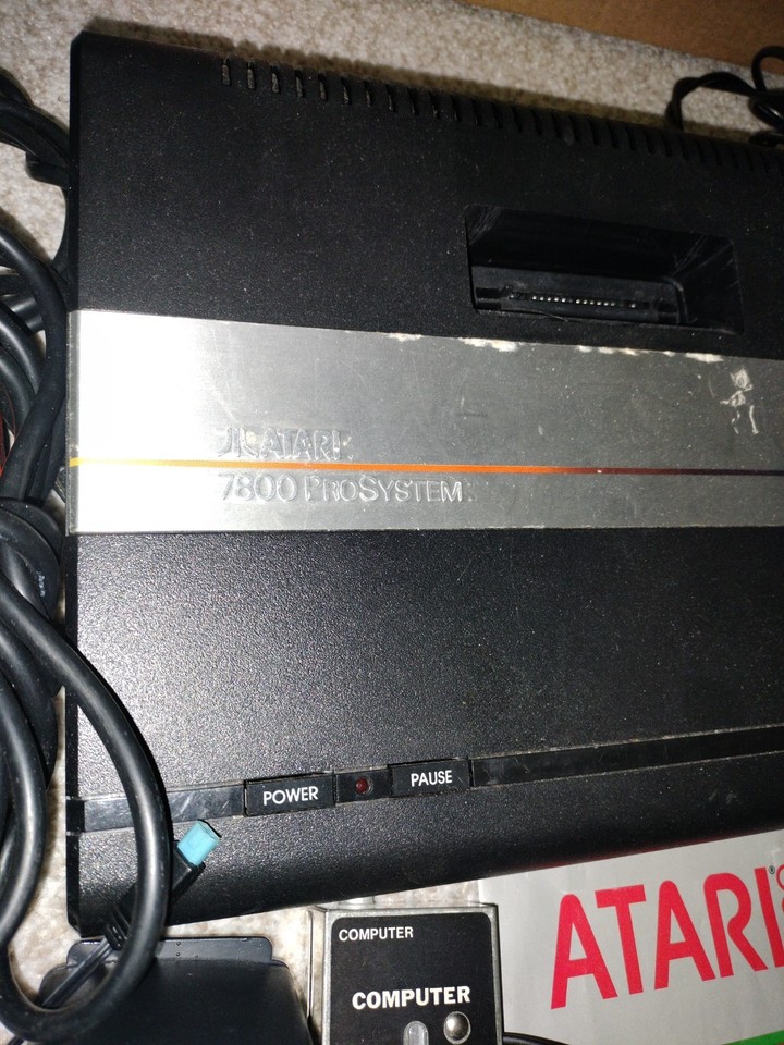 Atari 7800 Video Game Console Box, Console, Hook-ups, Manual, (Tested ...
