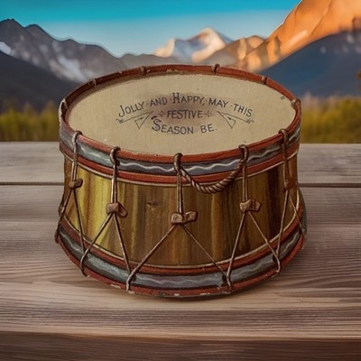 Jolly Civil War Era Snare Drum Antique Christmas Victorian 1883 ...