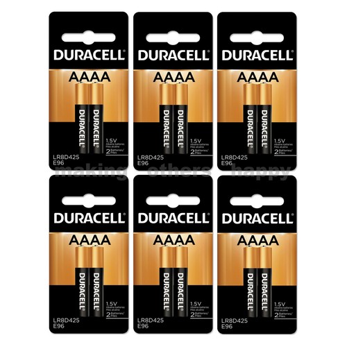 12 Duracell AAAA Alkaline Batteries ( MX2500, E96, MN2500, LR8D425, 25A ...