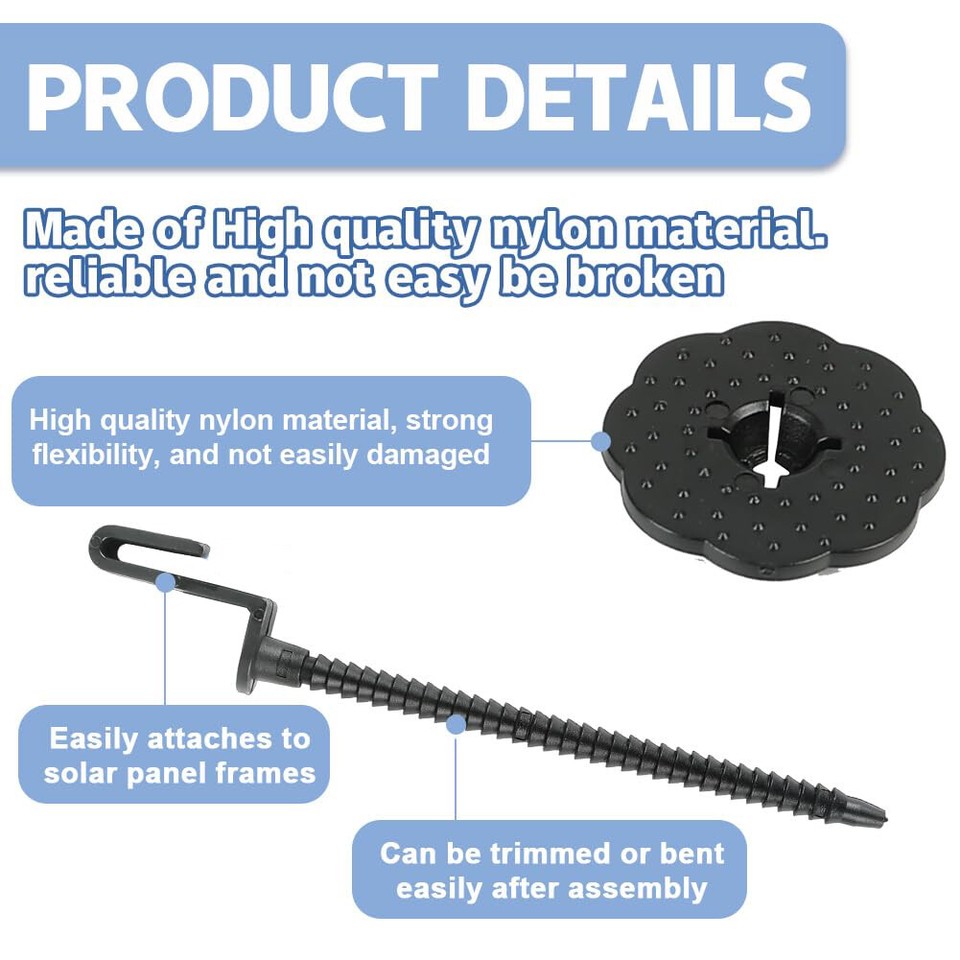 10-20ps Solar Panel Guard Clips Wire Mesh Clips for Panel Bird Wire ...