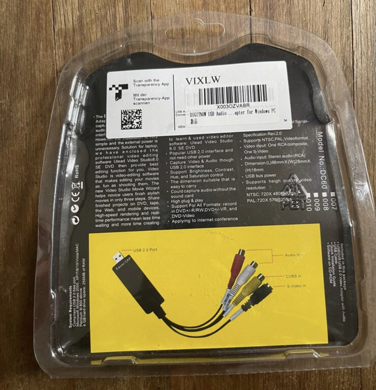 Easier CAP USB 2.0 Video Capture TV DVD VHS DVR Recorder Adapter | eBay