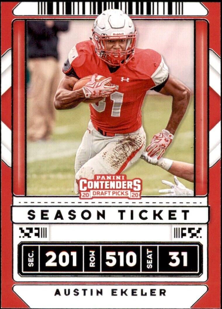 2019 Panini Contenders Draft Picks - Season Ticket Austin Ekeler #11 ...