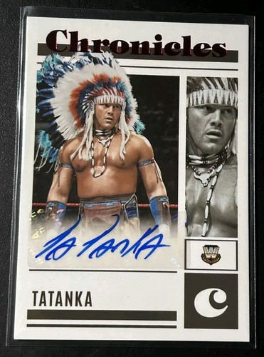 2023 WWE Chronicles #CS-TTK Tatanka Red Foil Auto LEGEND | eBay