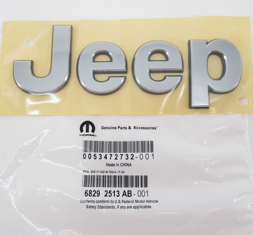 Genuine OEM Mopar Jeep 68292513AB "JEEP" Nameplate Badge Emblem Front ...