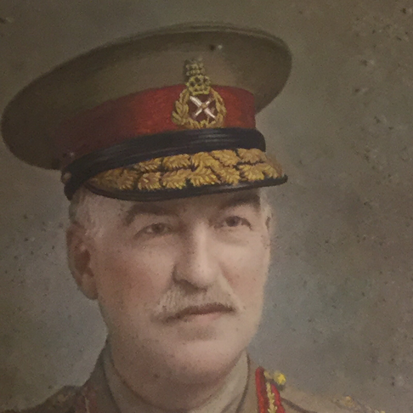 Large WW1 Colour Tinted Photo Portrait, General in Khaki, Earl Haig? | eBay