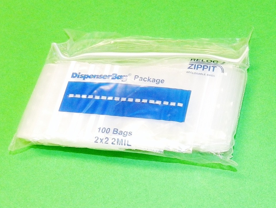 100 2" x 2" Zip Seal Lock Bags 2Mil Clear Squeezez Slide Reclosable 2x2 ...