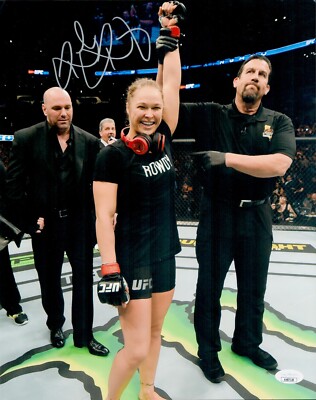 RONDA ROUSEY Hand Signed UFC WWE 11x14 Photo Authentic Autograph JSA ...