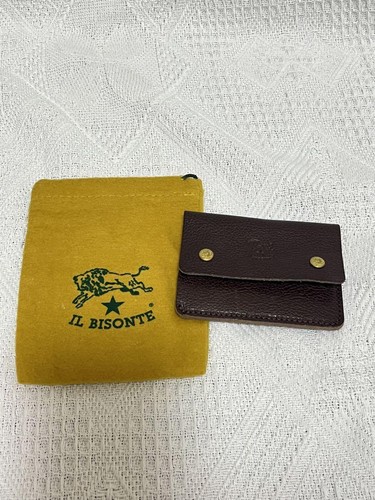 IL BISONTE card case Leather Brown | eBay