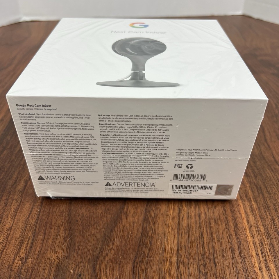 Google Nest Cam Indoor A0005 (1st Gen) – 1080p Wired Camera - Black | eBay