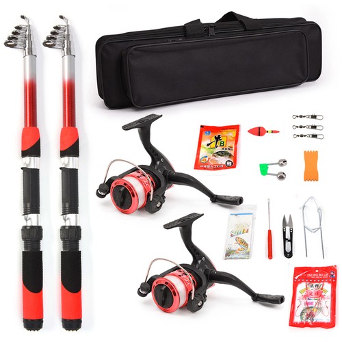 Ultra Light Fishing Rod Reel Combo Full Kit With 2PCS 2.1m Telescopic ...