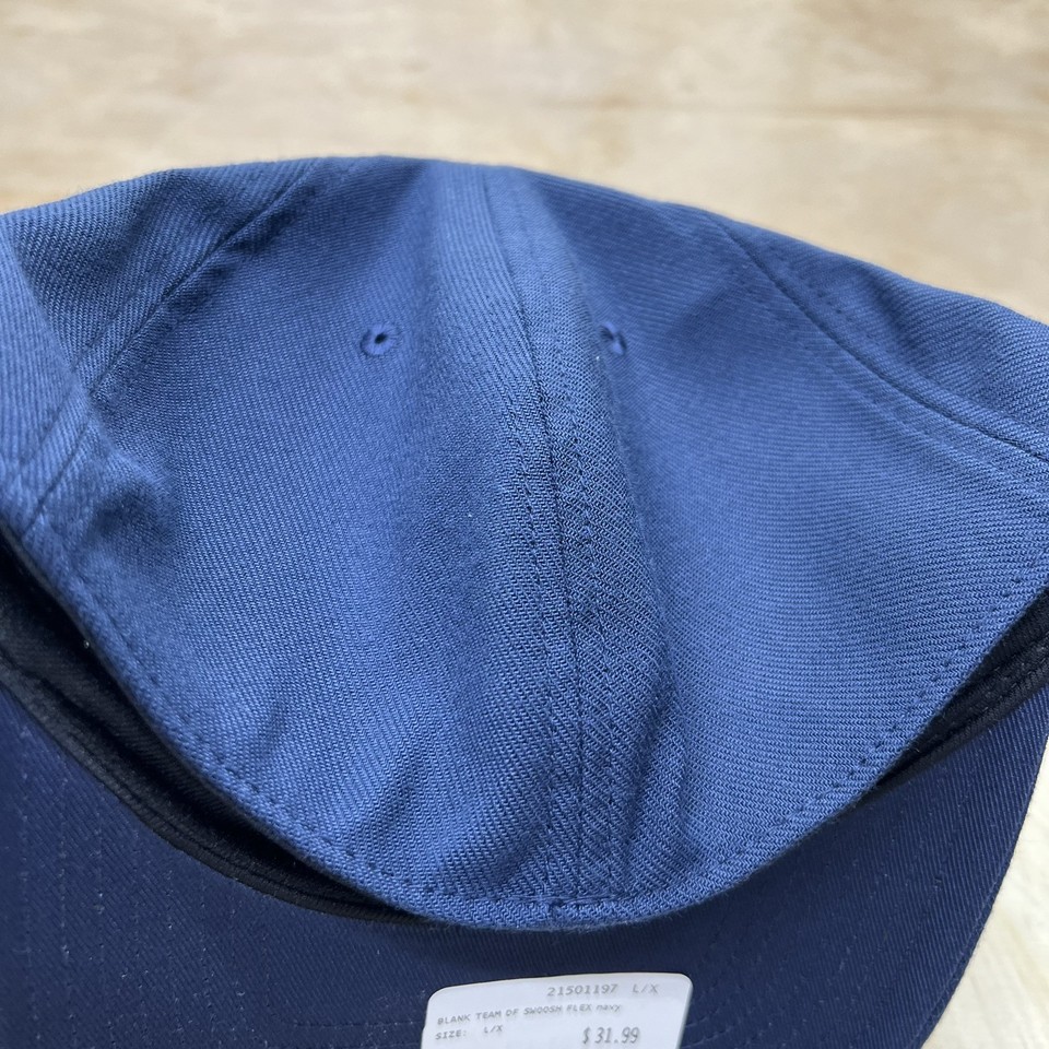 NEW L/XL Nike Classic 99 Blank Team Dri-FIT Swoosh Flex Hat Navy Blue ...