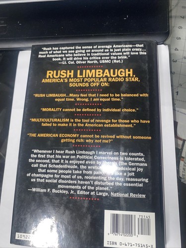 Rush Limbaugh, The Way Things Ought To Be 1992 First Edition HCDJ | eBay