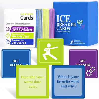 87 Conversation & Connection Cards, Icebreaker Team Building Games for ...