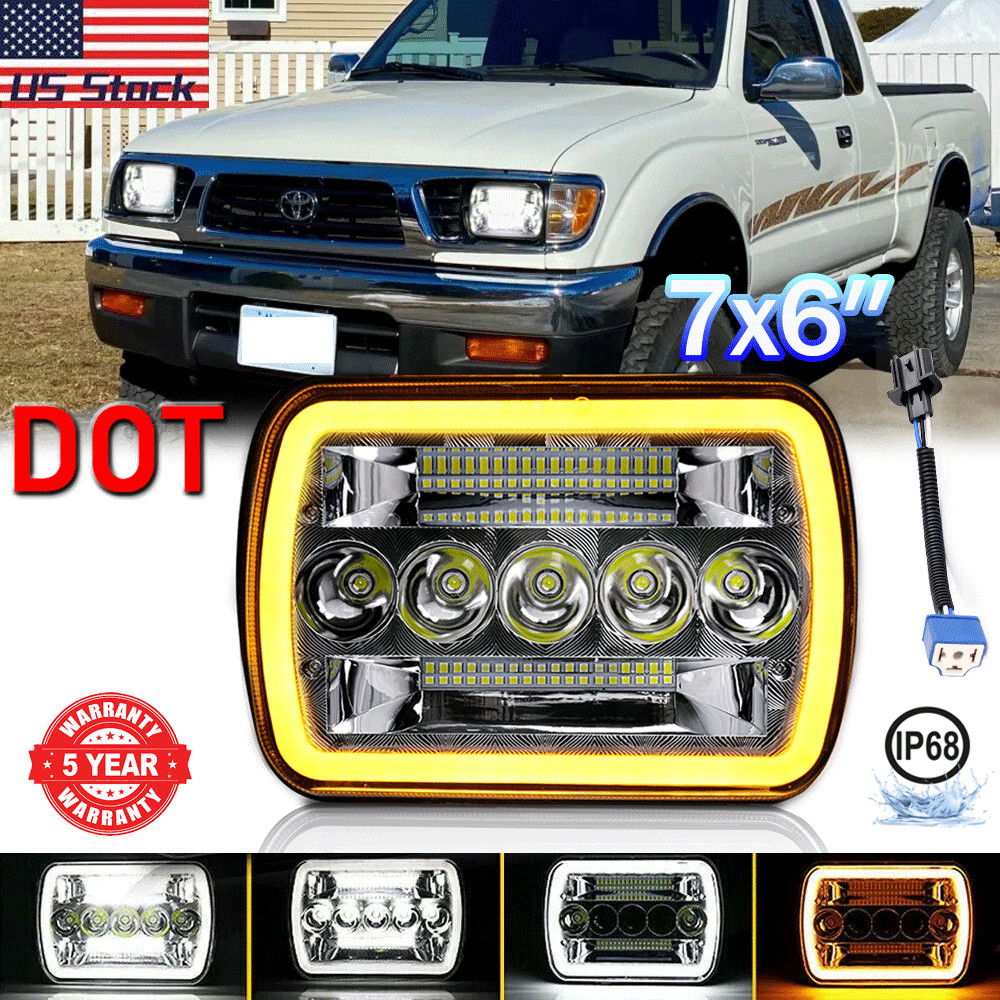 DOT For Toyota Tacoma 1995 1996 1997 Pickup 7x6" LED Headlight Hi-Lo ...