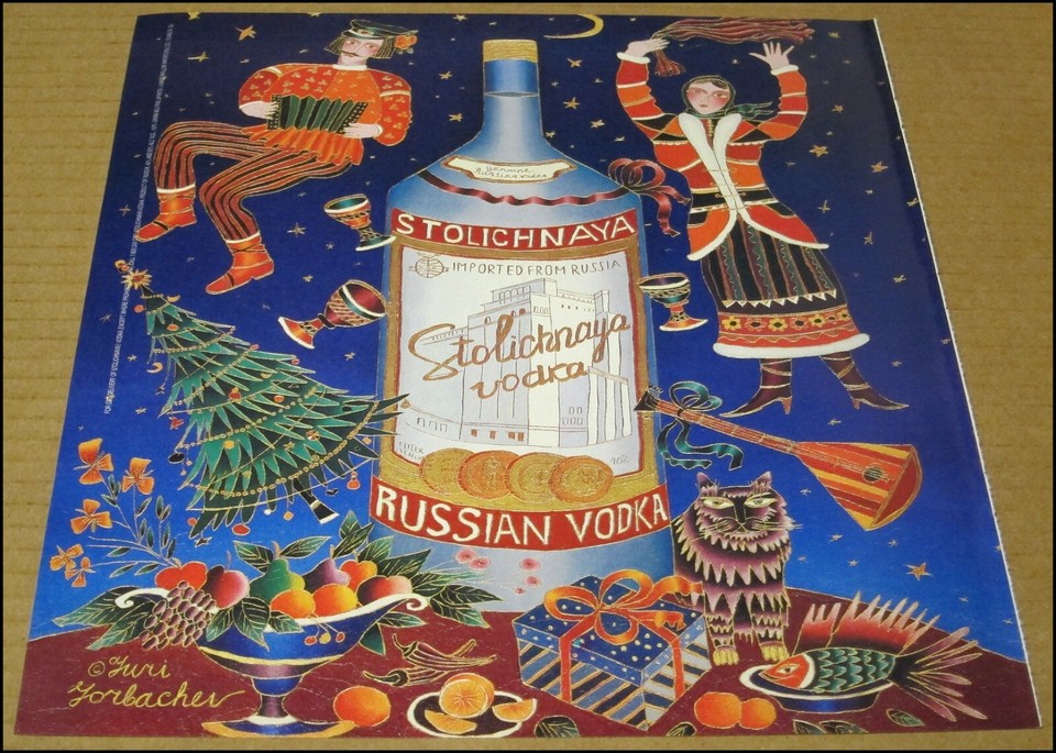 1995 Stolichnaya Russian Vodka Print Ad Advertisement 10x12 Stoli Yuri ...