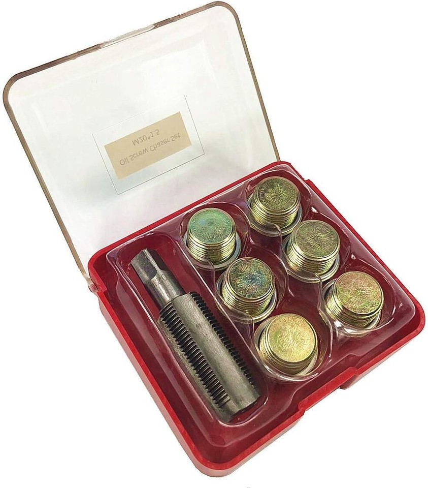 M20x1.5MM Oil Drain Plug Thread Repair Kit Oil Pan Screws Rethread Tool ...