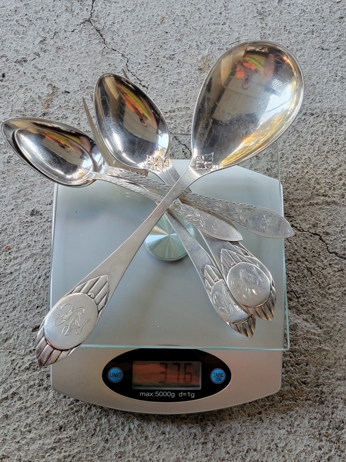 Vintage Denmark Silver mix silverware Three Towers Hallmark monogrammed ...