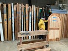 Rustic reclaimed arched door solid wood Doug Fir Chevron pattern pre ...