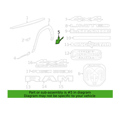Genuine Mopar Door Trim Sill Plate Insert Cap 68362322AD | eBay