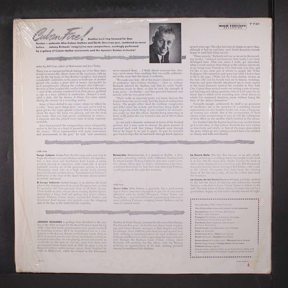 STAN KENTON: cuban fire CAPITOL 12" LP 33 RPM | eBay