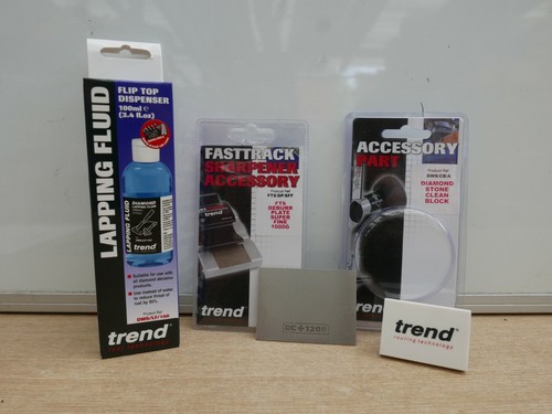 TREND DIAMOND SHARPENING SET LAPPING FLUID DEBURRING PLATE + CLEANING ...