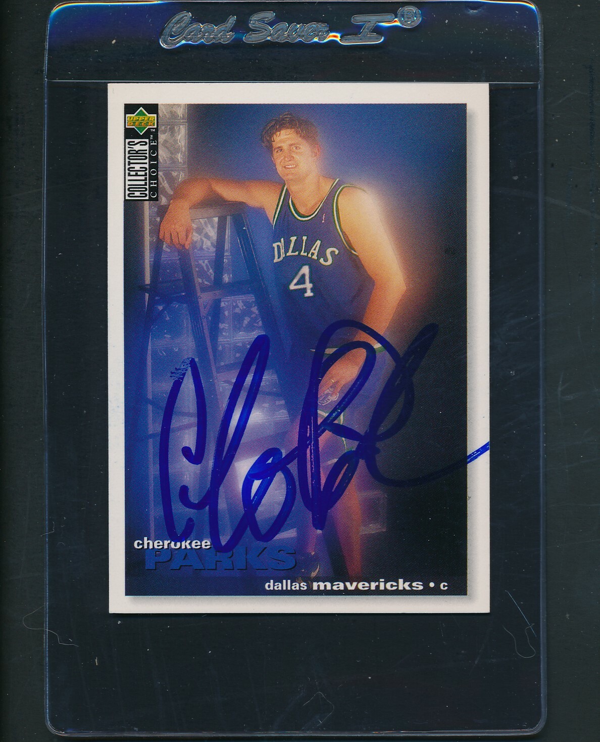1995/96 UD Collectors Choice #270 Cherokee Parks Mavericks Signed Auto ...