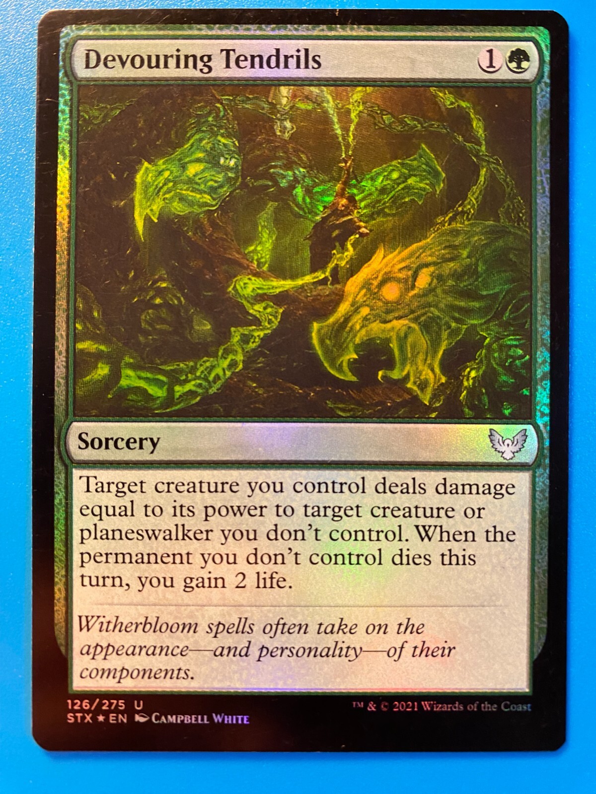 MTG 1x FOIL Devouring Tendrils Strixhaven: School of Mages Magic Gathering x1 NM | eBay