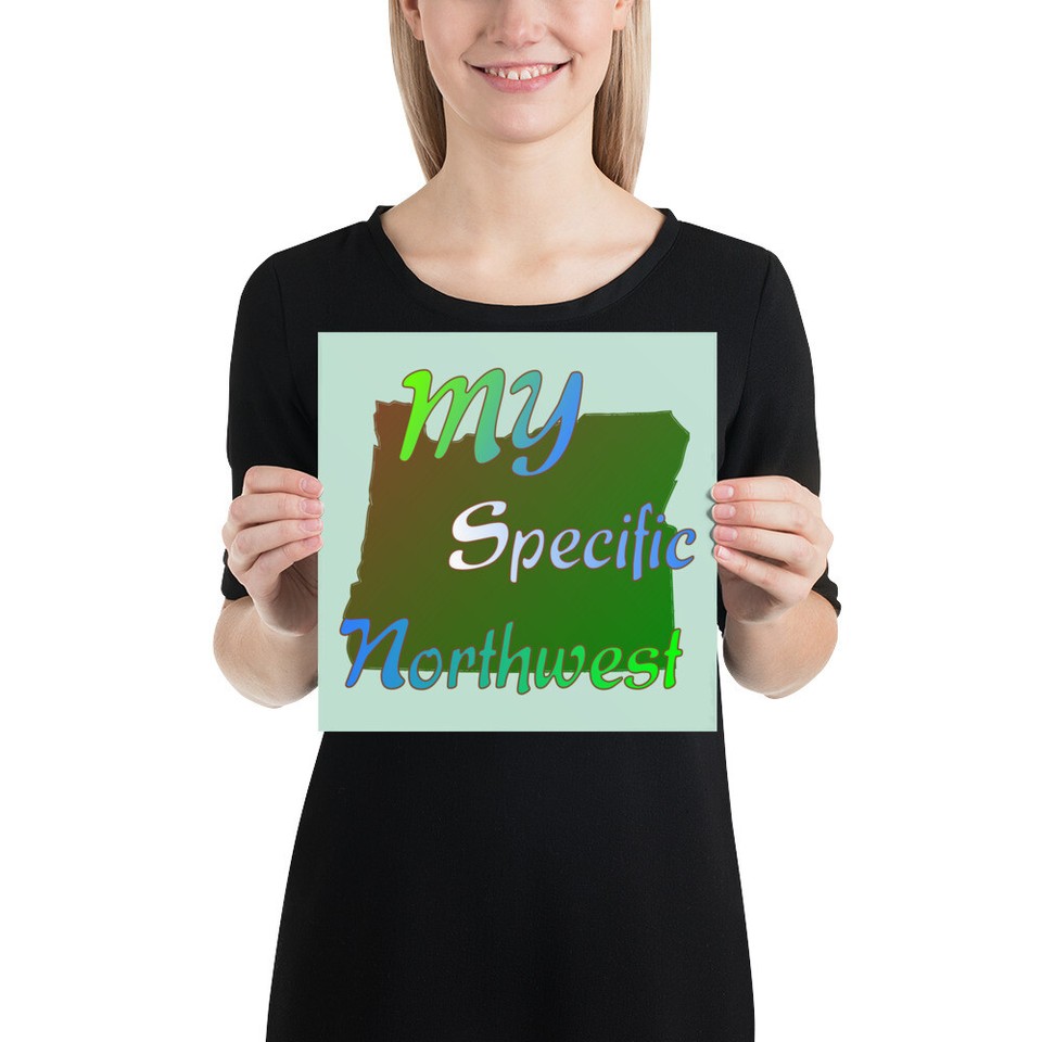 "Specific Northwest" Poster Oregon Pacific PNW Beaver Duck | eBay