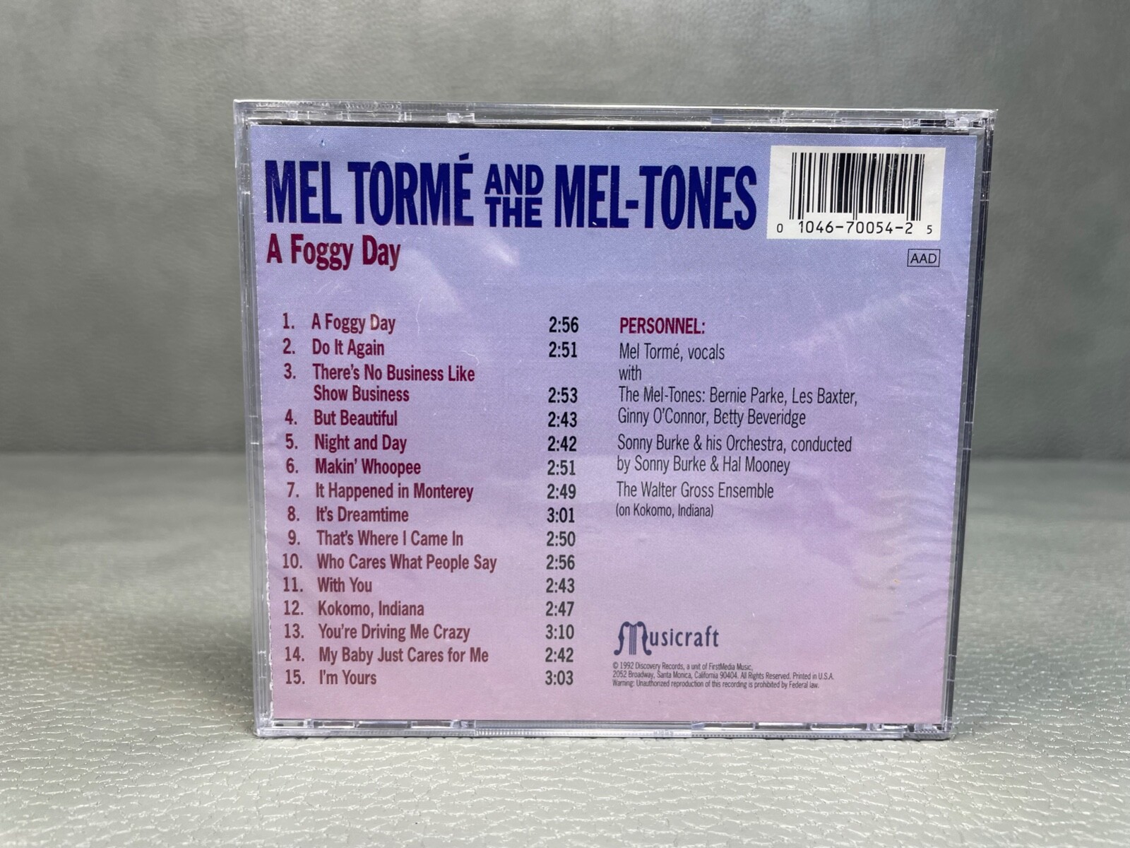 A Foggy Day [Discovery] by Mel Tormé & the Mel-Tones (CD, Musicraft ...