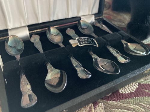 6 Piece Complete “Rodd Camille” Silver Teaspoon Set in Box | eBay