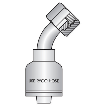 Ryco T7270-1616 BSPP Hydraulic Coupling 45' Bend Hydraulic Fitting | eBay