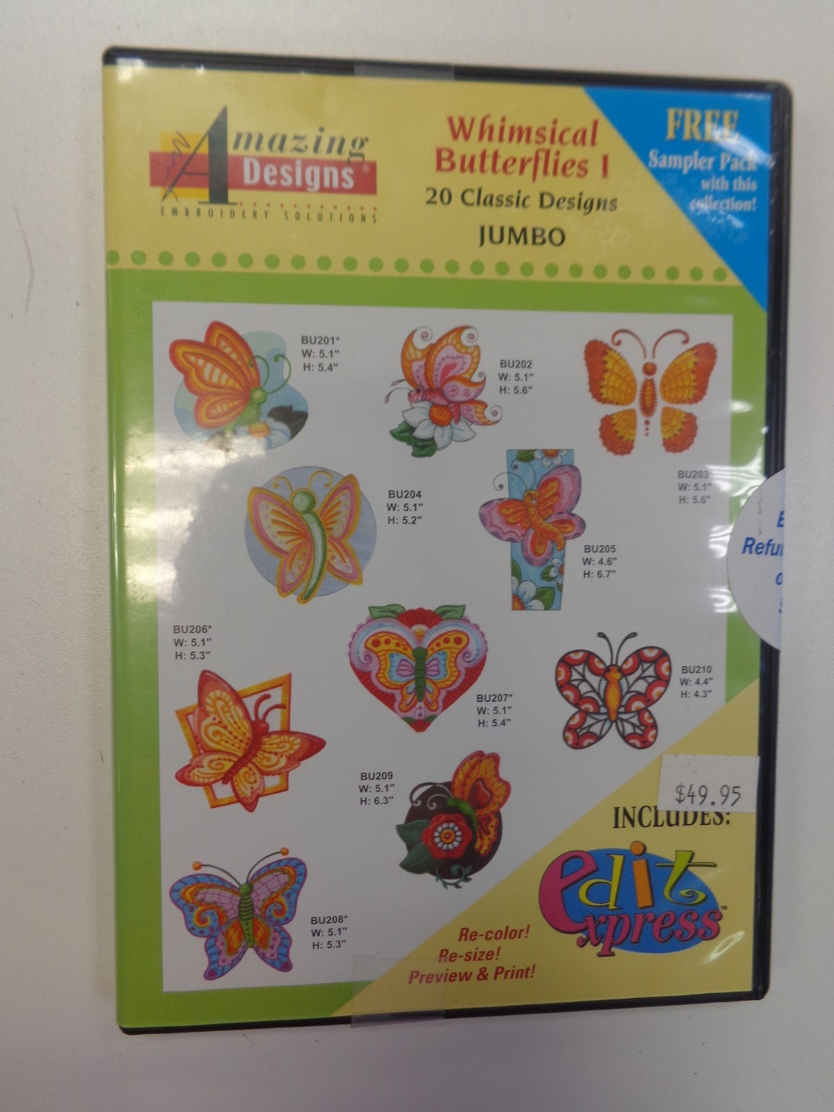 Designs Embroidery CD Whimsical Butterflies I ADC 39j for sale online ...