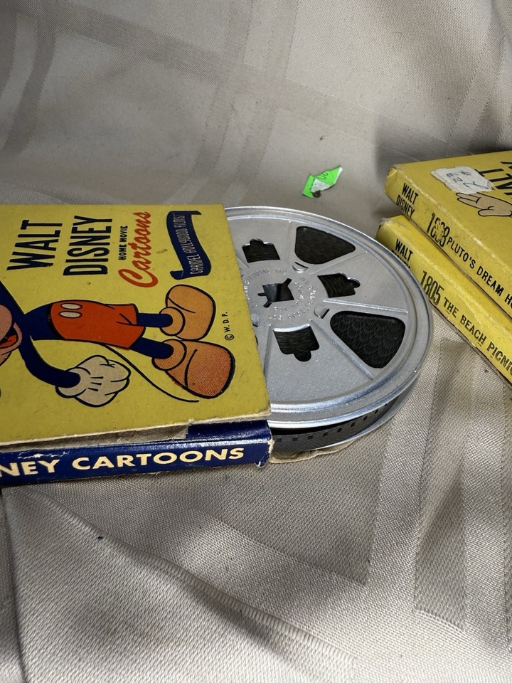 1950's Vintage 3 Walt Disney Home Movie Cartoons 8mm Film 3.5” 1803 ...