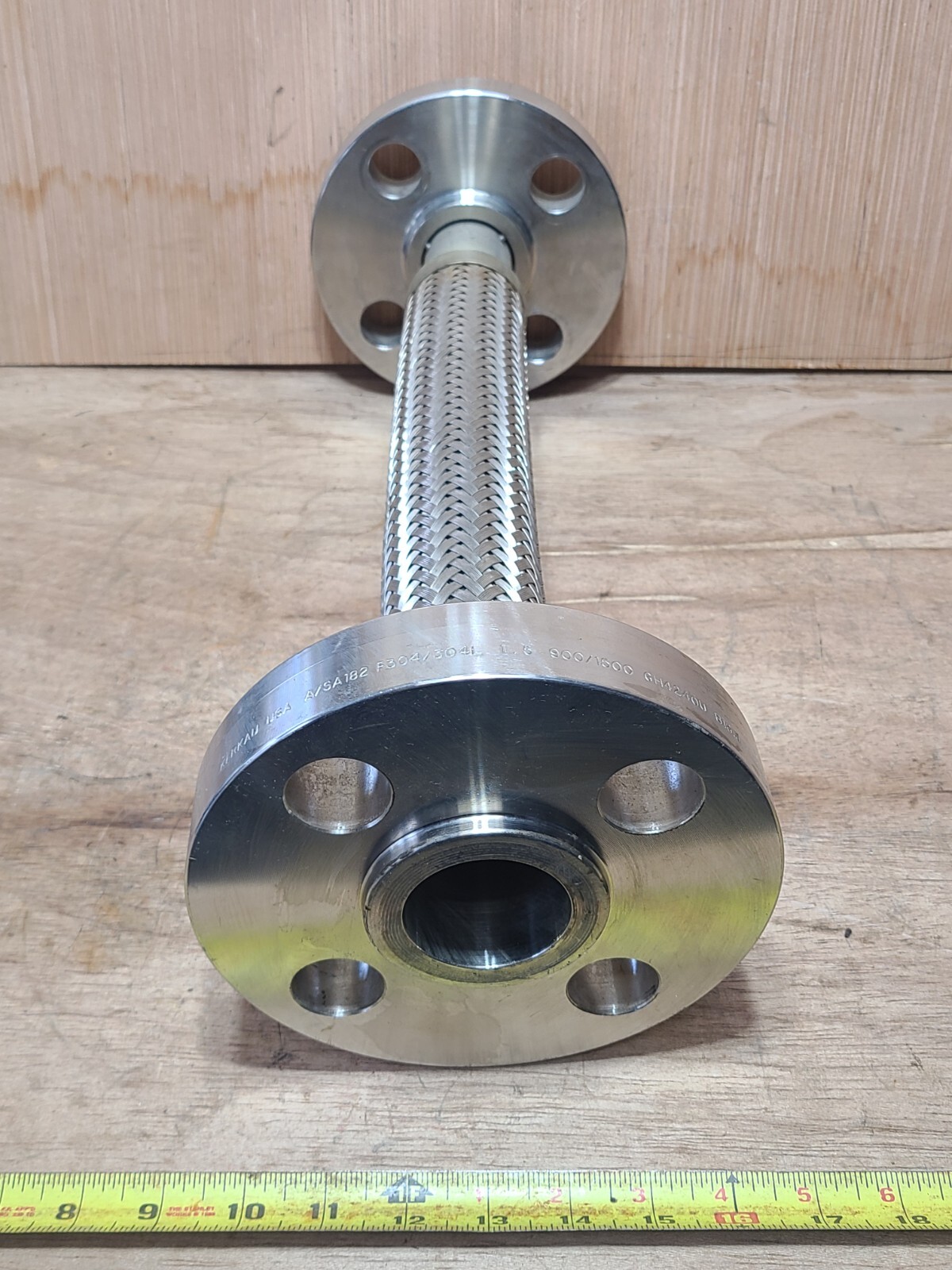 Flanged Flexible Hose 1-1/2" Dia x 20" Length Stainless Steel | eBay UK