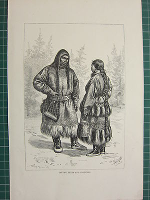 C1890 Antique Imprimé ~ Ostyak Types & Déguisements | eBay