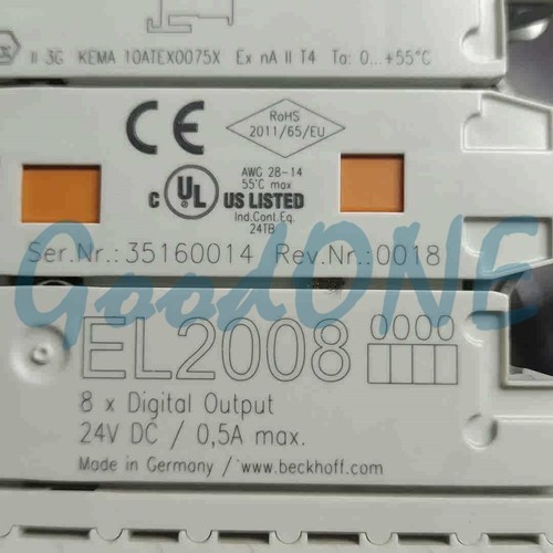 1PC USED TESTED BECKHOFF EL2008-0000 8-channel Digital Output Terminal ...