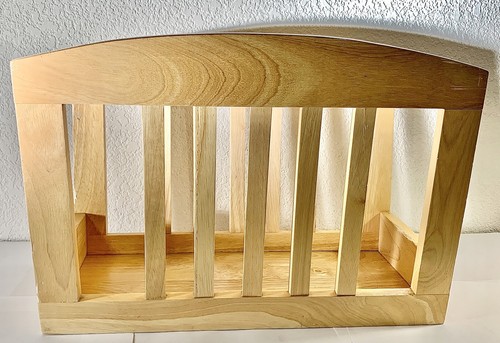 Wooden Magazine Rack Solid Decorative Pine, Pine Stain Color 17” X 10 ...