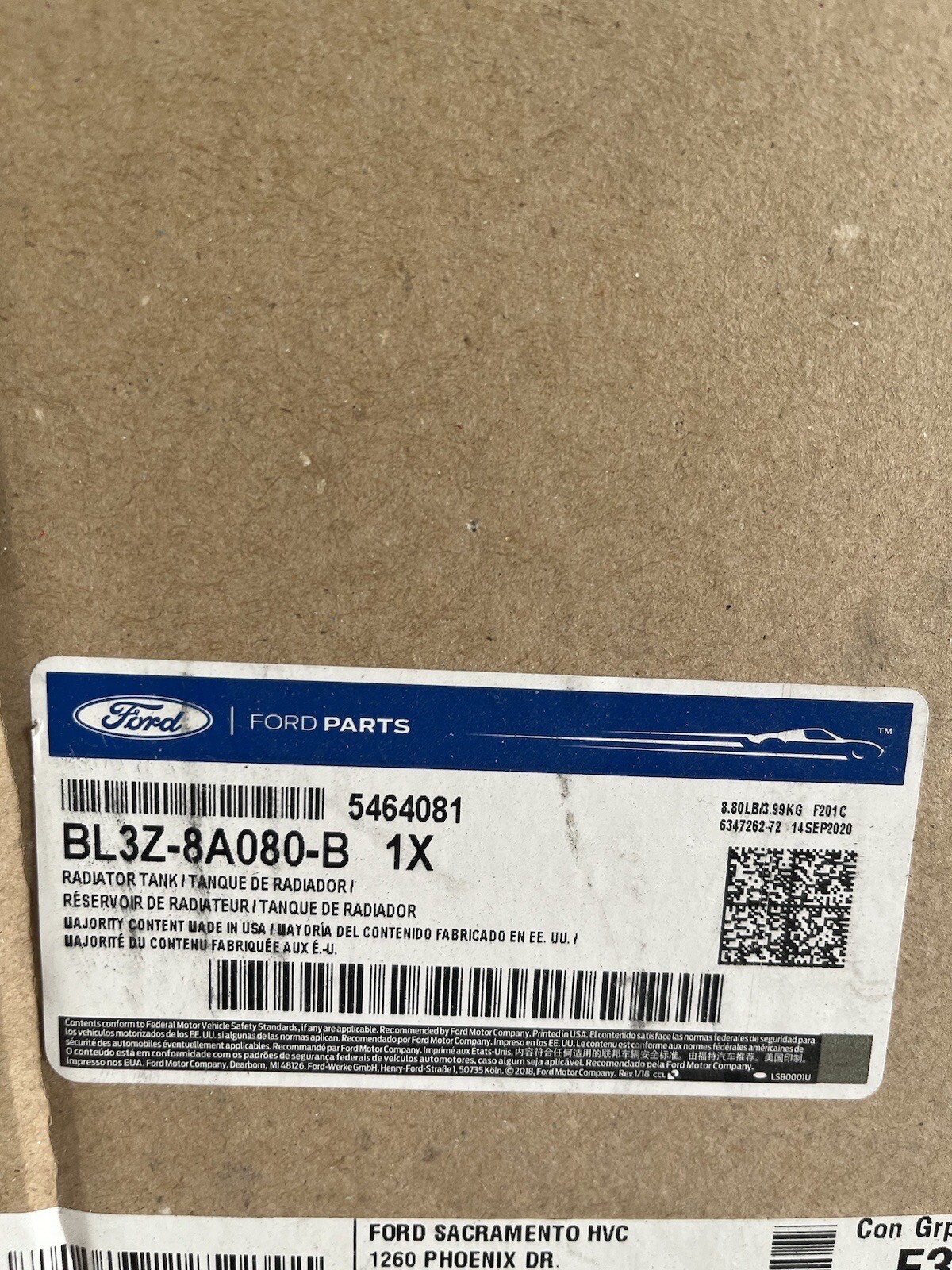 Ford OEM Radiator Coolant Overflow-reservoir Expansion Tank BL3Z8A080B ...
