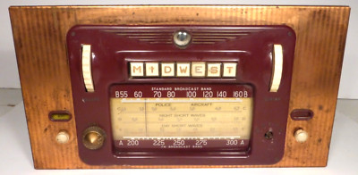 vIntage MIDWEST 816 CONSOLE RADIO: Untested CHASSIS w/16 TUBES & GOOD ...